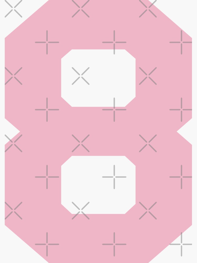 "Number 8, Pink eight, Sports number 8" Sticker by TheCultStuff | Redbubble