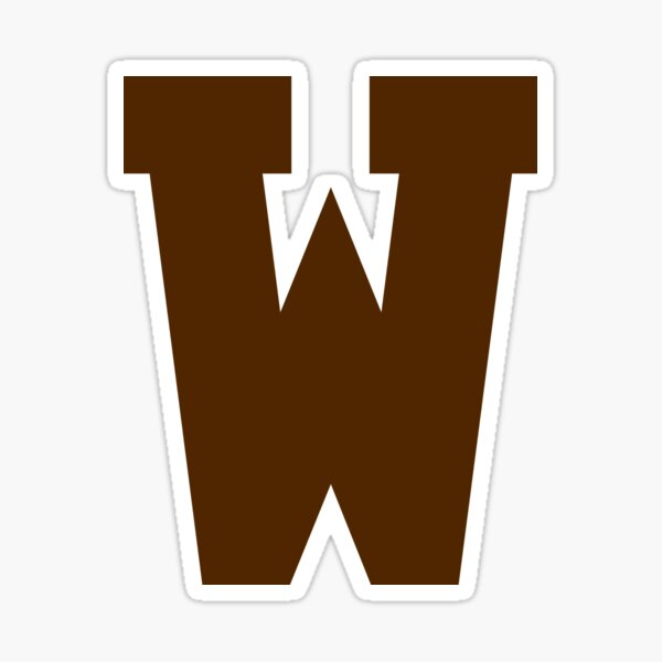 "Alphabet, Brown W, Sports letter W" Sticker for Sale by TheCultStuff ...