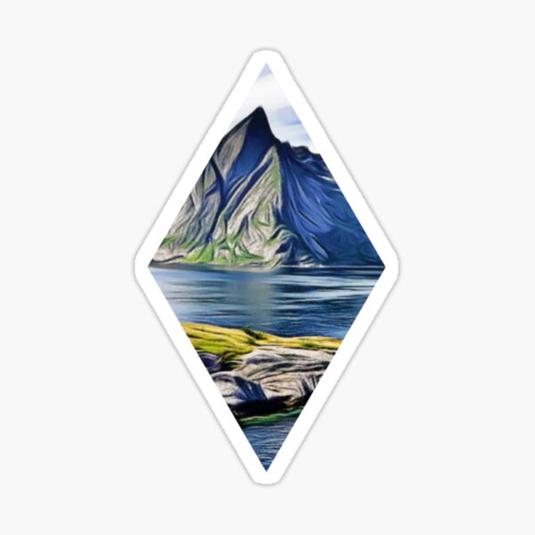 "Diamond Mountain" Sticker for Sale by causticjackass | Redbubble