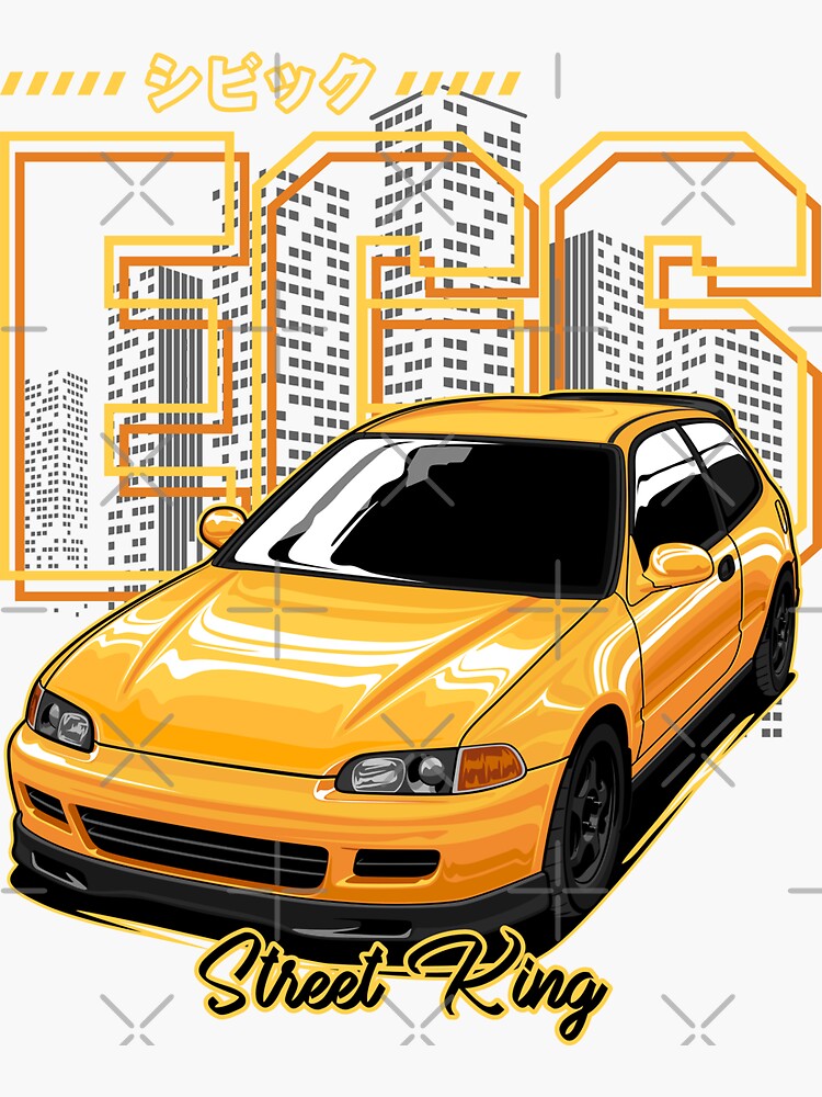 "Civic EG6" Sticker for Sale by idrdesign | Redbubble