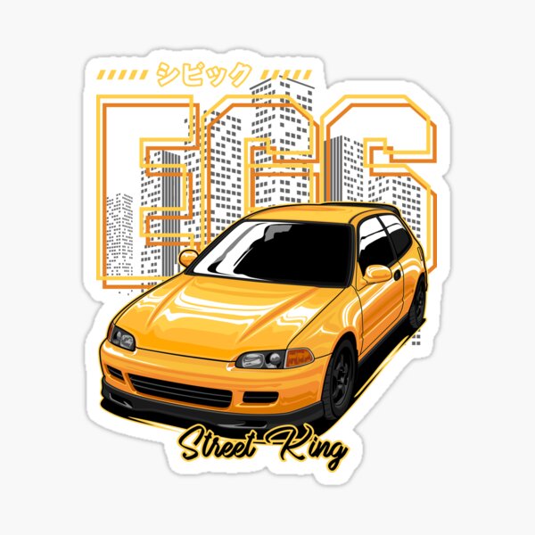 "Civic EG6" Sticker for Sale by idrdesign | Redbubble