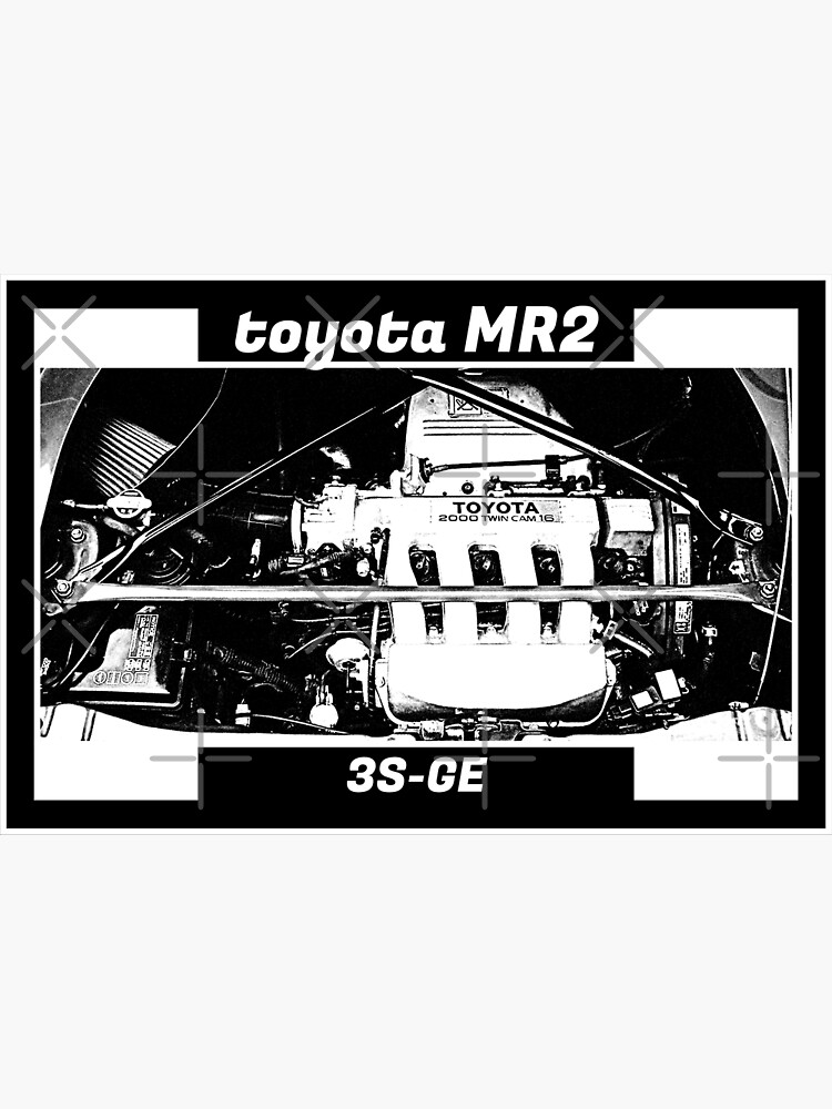 "TOYOTA MR2 MK2 ENGINE (Black Version)" Art Print for Sale by Cero81 ...