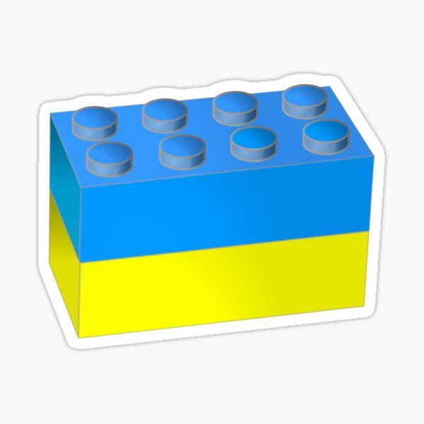 "Building Bricks of Ukraine" Sticker for Sale by RedFirecracker | Redbubble
