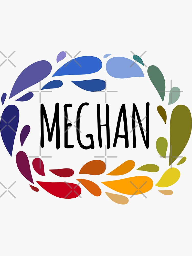 "Meghan Name Cute Colorful Gift Named Meghan" Sticker by kindxinn ...