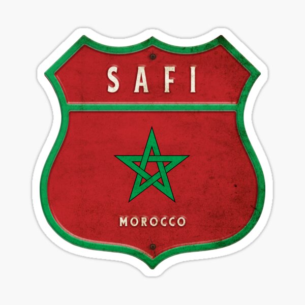 Sticker « Drapeau des armoiries du Maroc Safi », par Rocky2018 | Redbubble