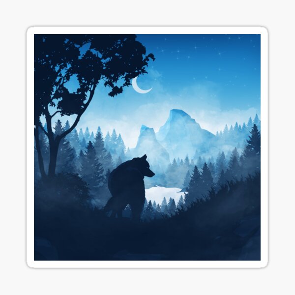 "White Wolf" Sticker by NigilDevCK | Redbubble