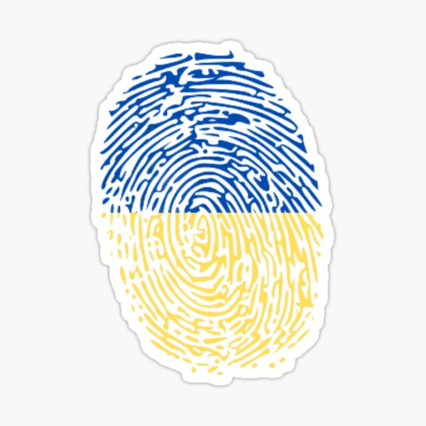 "Ukraine Finger Print For The Love Of The Country" Sticker by Baboki ...