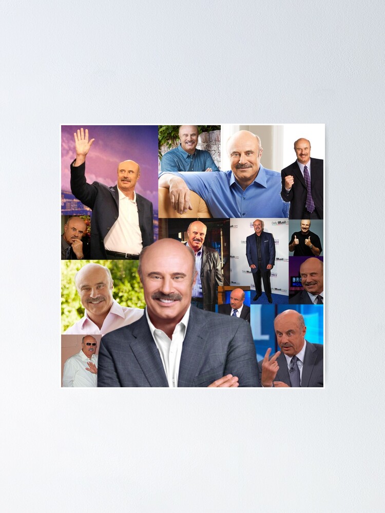 Poster for Sale mit "Dr. Phil Collage" von sophiemonie | Redbubble