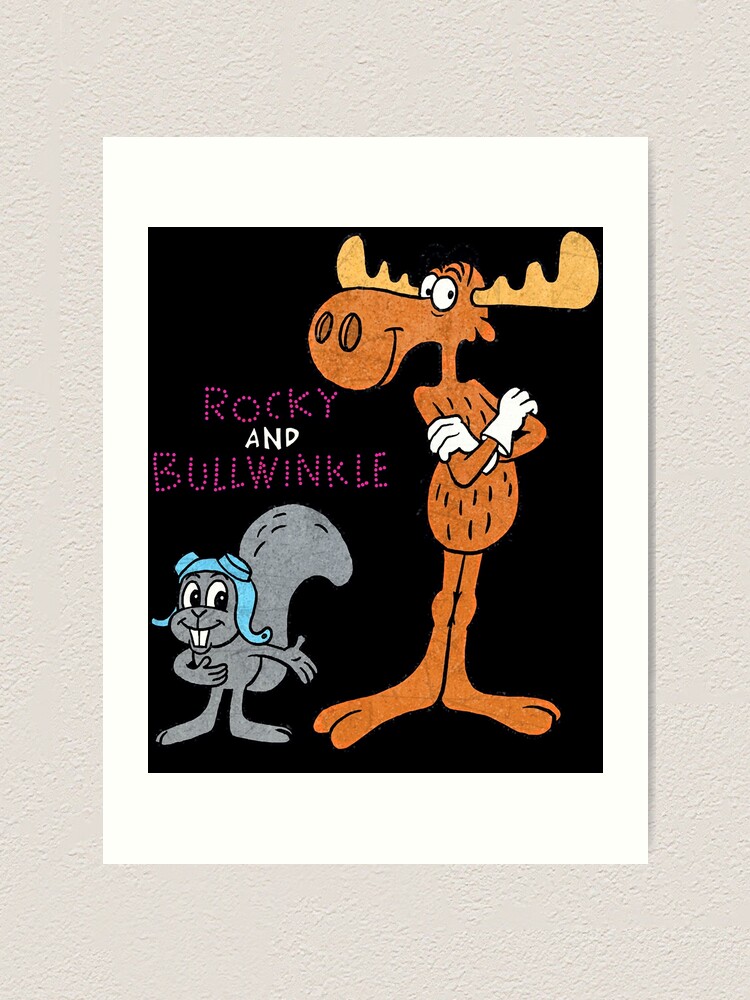 "Tribute to Jay Ward Cartoons Rocky and Bullwinkle Posing with Official ...