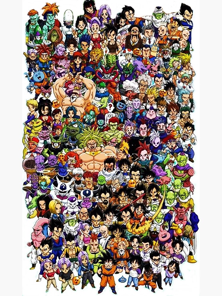 "All DBZ characters" Photographic Print for Sale by geekpixel | Redbubble