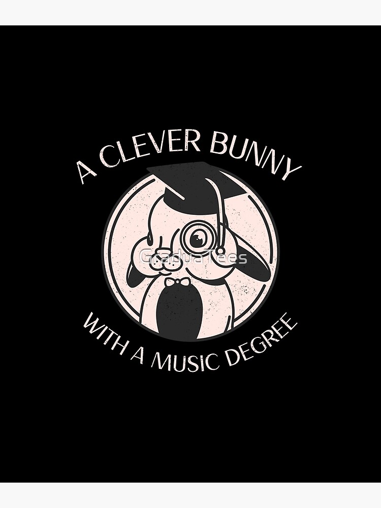 Póster «Conejo inteligente con un título en música - Graduación ...