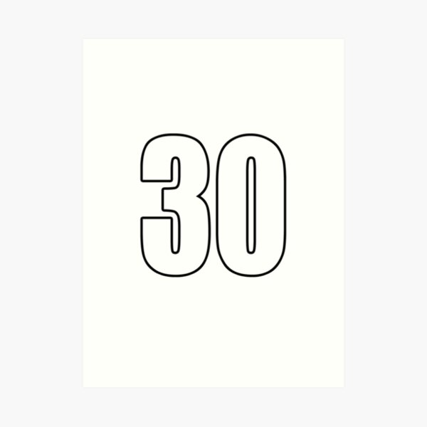 "30 number number football" Art Print by GeogDesigns | Redbubble