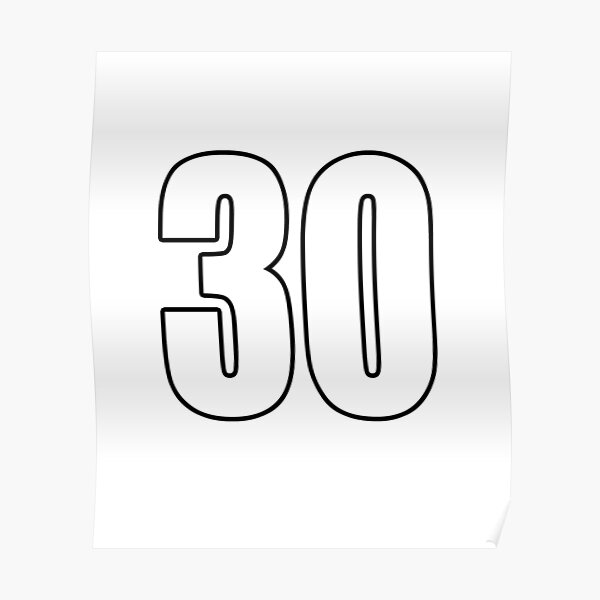 "30 number number football" Poster by GeogDesigns | Redbubble