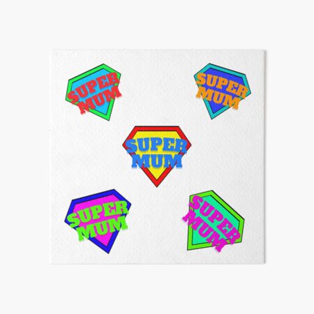 "Supermum Sticker Pack" Art Board Print for Sale by deciphermerch ...