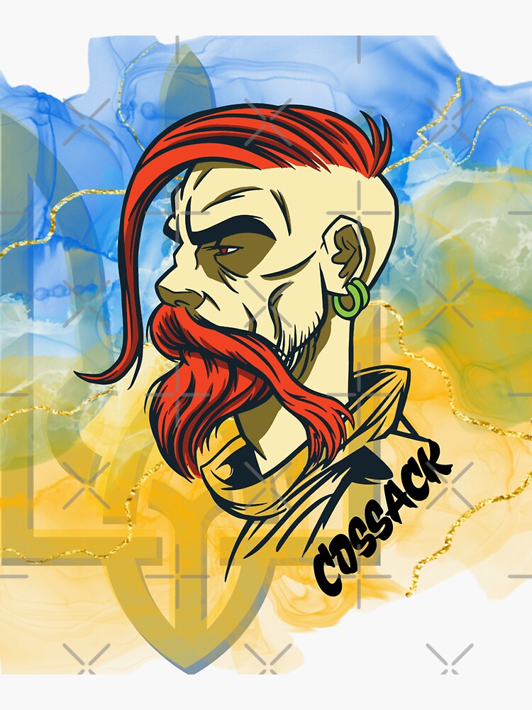 "Ukrainian Cossack Nation, Stand Up For Ukraine" Sticker by DaCosta2020 ...
