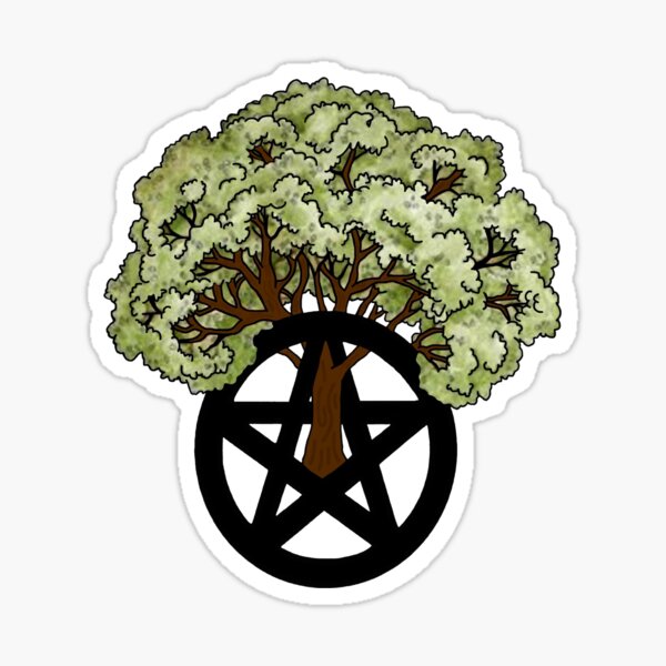 "Pagan Pentacle Tree" Sticker for Sale by imphavok | Redbubble