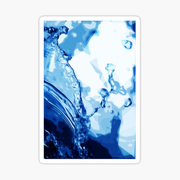 "Splashy Cuby" Sticker by JoanNinjaHen | Redbubble