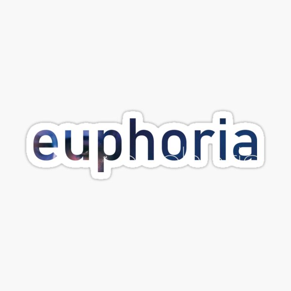 "Euphoria title logo vector text" Sticker by Tami27 | Redbubble