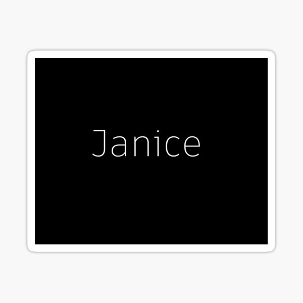 "Janice | Top USA names" Sticker for Sale by LoveNames87 | Redbubble