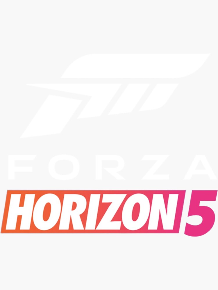 "Forza Horizon 5 Logo White True 4k Premium T-Shirt" Sticker by ...