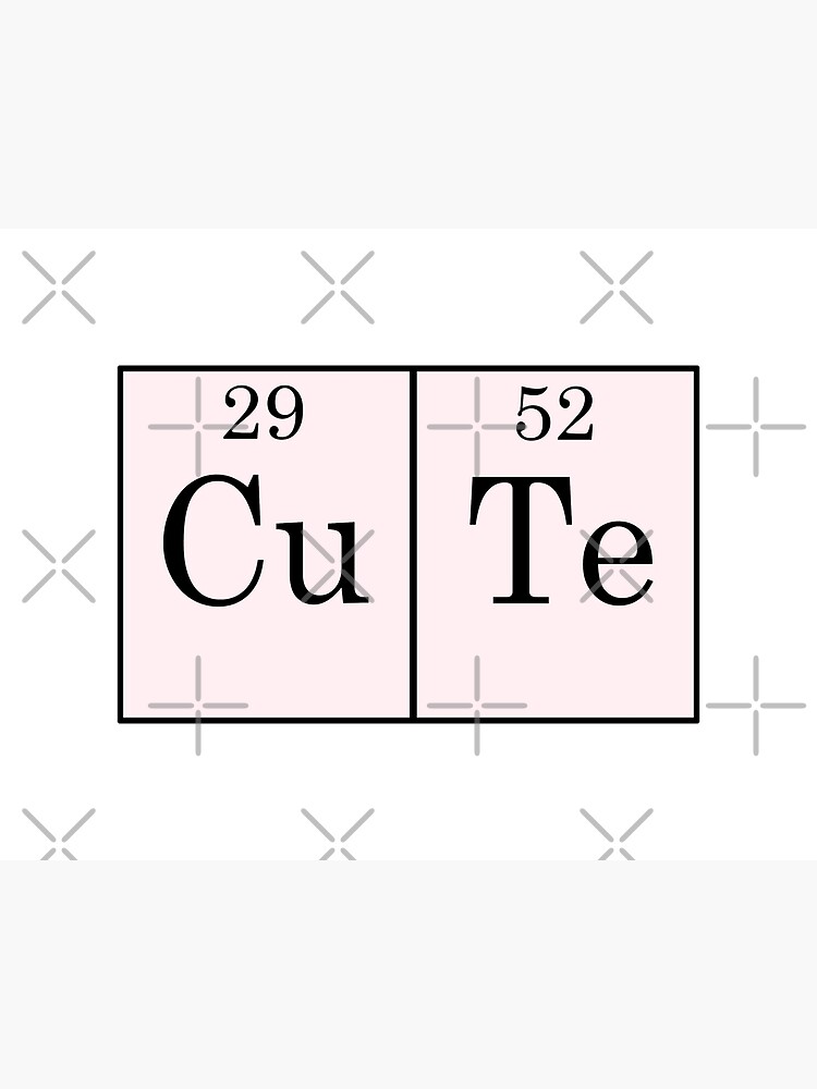 "CuTe in Pink // Periodic Table" Poster by Adidit | Redbubble