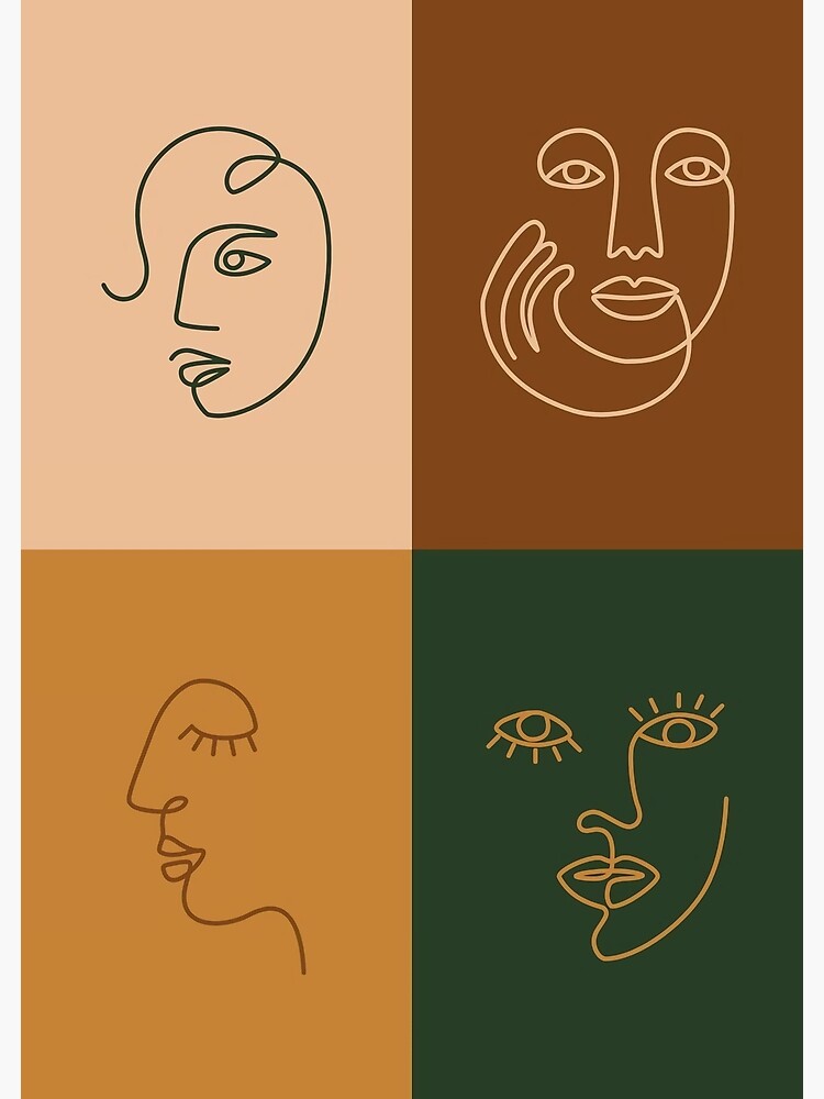 "four face" Poster for Sale by wleitch6 | Redbubble