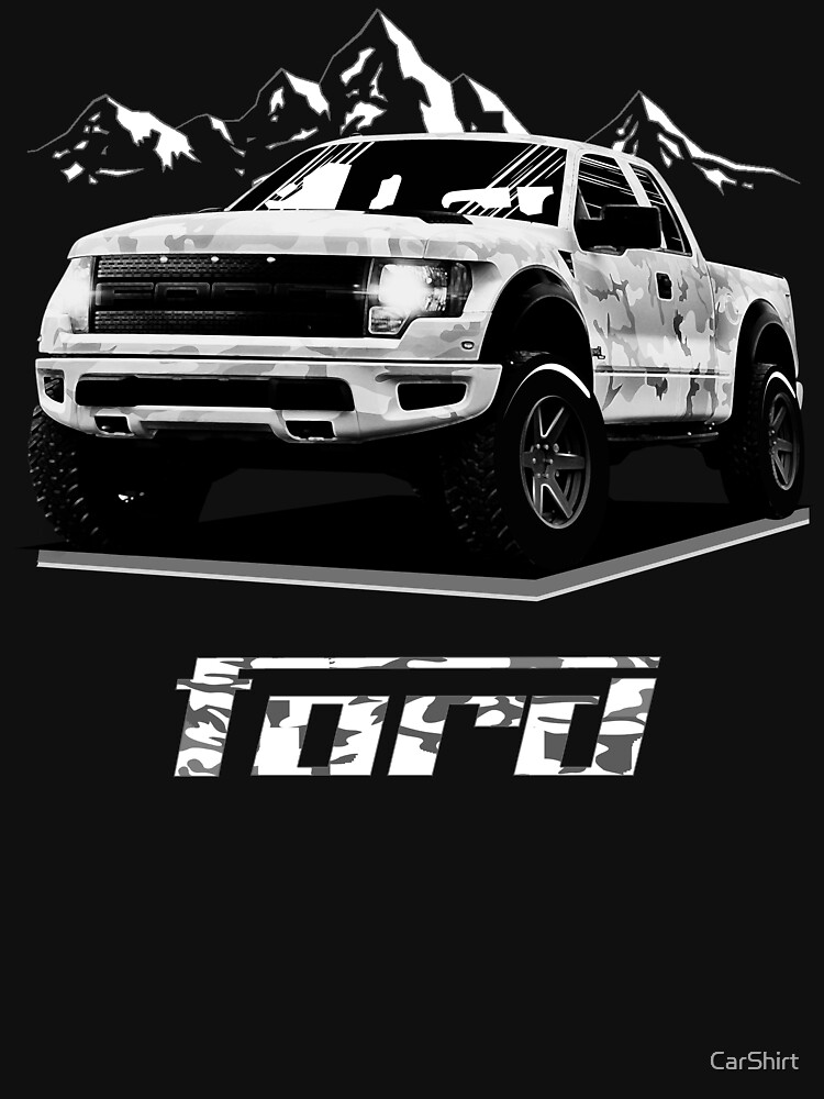 "Ford F-150 Raptor Pickup Truck White and gray camouflage, F-Series Car ...