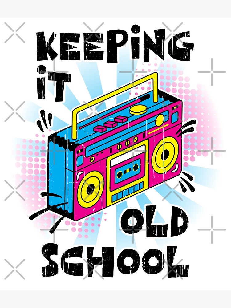 "Distressed Retro Boombox: Keeping It Old School" Art Print for Sale by ...
