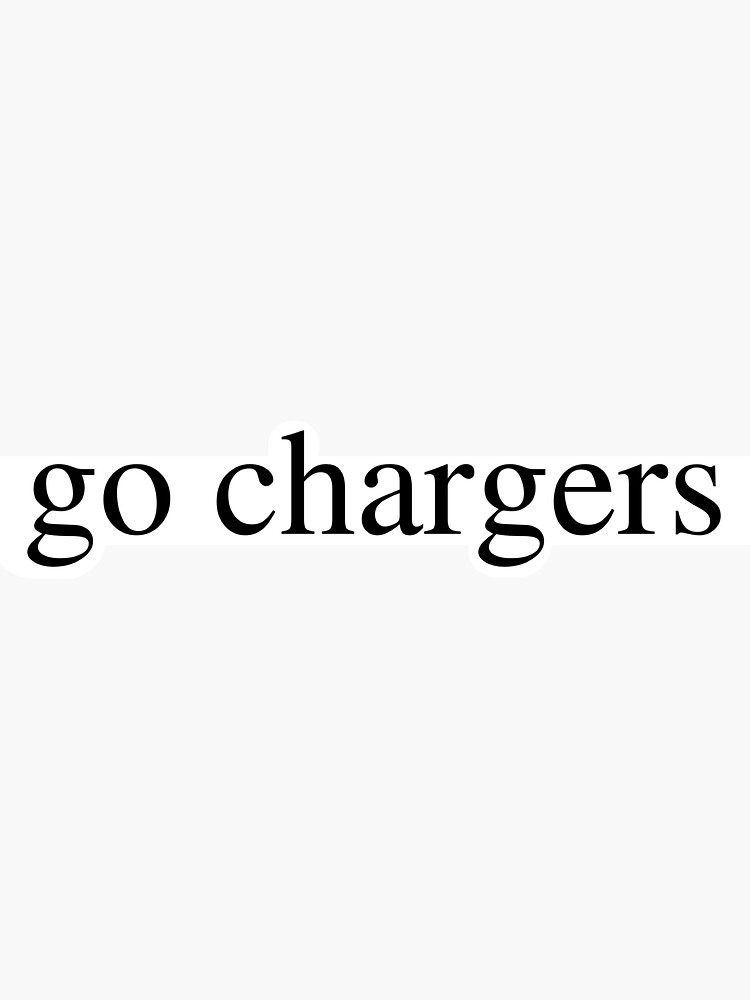 "go chargers " Sticker by delborg | Redbubble