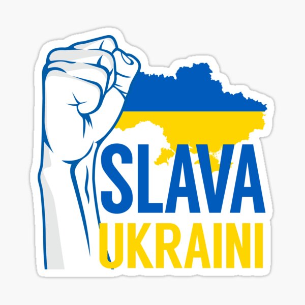 "Slava Ukraini - Glory to Ukraine - i stand with ukraine" Sticker for ...