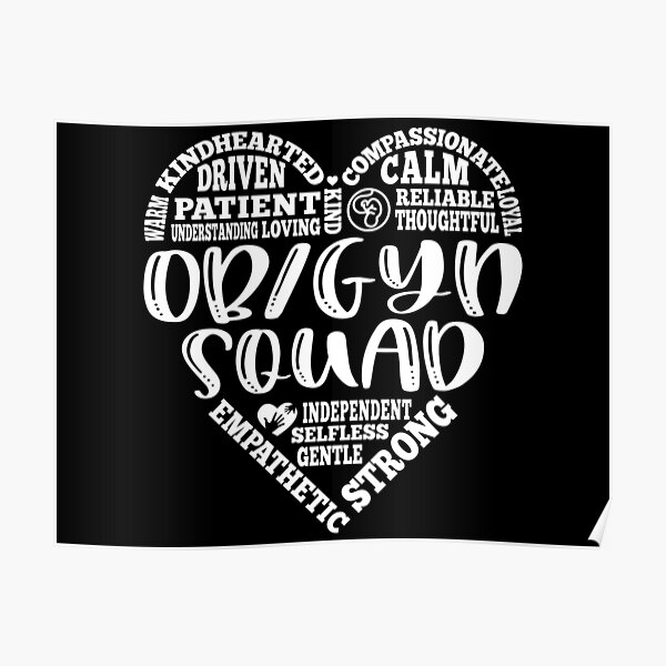 "OBGYN, OB-GYN, ob gyn, obstetrician" Poster for Sale by brackerdesign ...