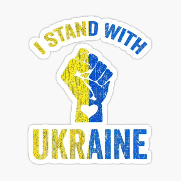 "Support Ukraine I Stand With Ukraine Ukrainian Flag" Sticker by ...