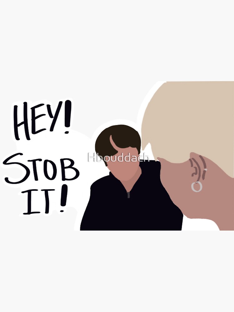"Bts Hey Stob It" Sticker by Hbouddach | Redbubble
