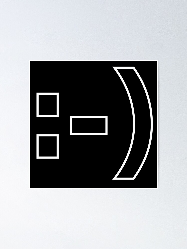 Happy And Funny Computer Face Design" Poster by Sjekkieboem | Redbubble
