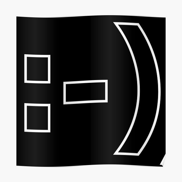 Happy And Funny Computer Face Design" Poster by Sjekkieboem | Redbubble