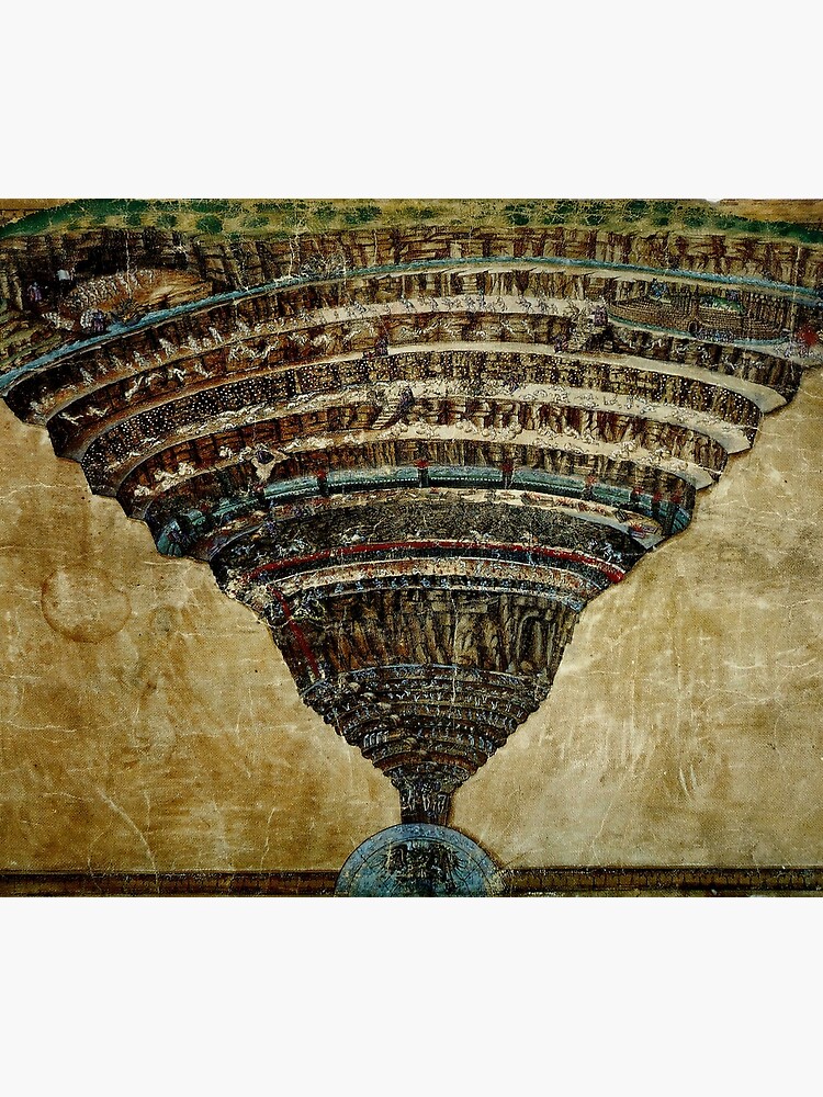 "The Map of Hell by Sandro Botticelli" Tapestry by AestheticsXarts ...