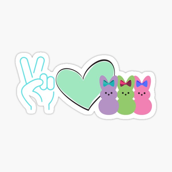 "Peace Love Peep " Sticker by Bawzen | Redbubble