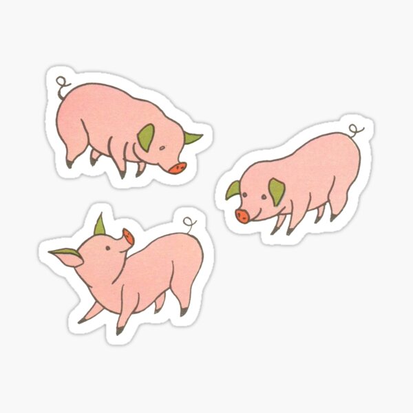 "Little Pigs Sticker Pack" Sticker by elevens | Redbubble