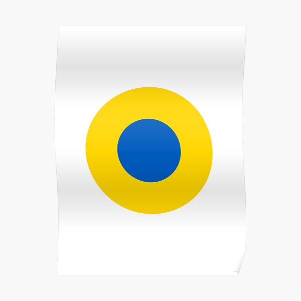 "Ukrainian Air Force Roundel" Poster by magazinecombate | Redbubble