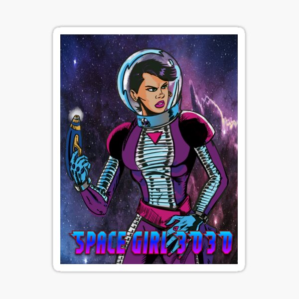 "Space girl" Sticker by marcoart01 | Redbubble