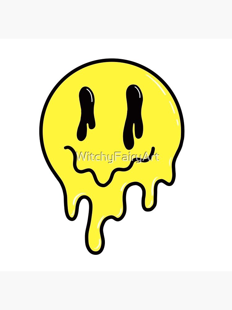 "Trippy Drippy Melting Smiley Face " Greeting Card for Sale by ...