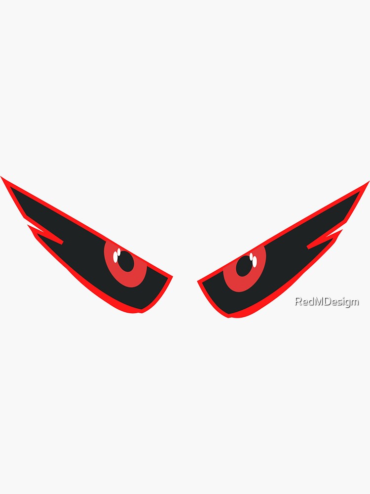 "monster eyes, red angry eyes" Sticker by RedMDesigm | Redbubble