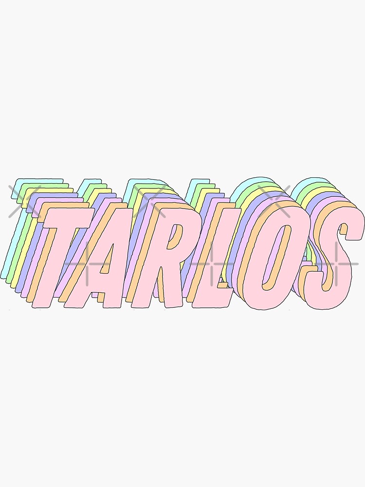 "Tarlos - pastel rainbow" Sticker for Sale by Misbah09 | Redbubble
