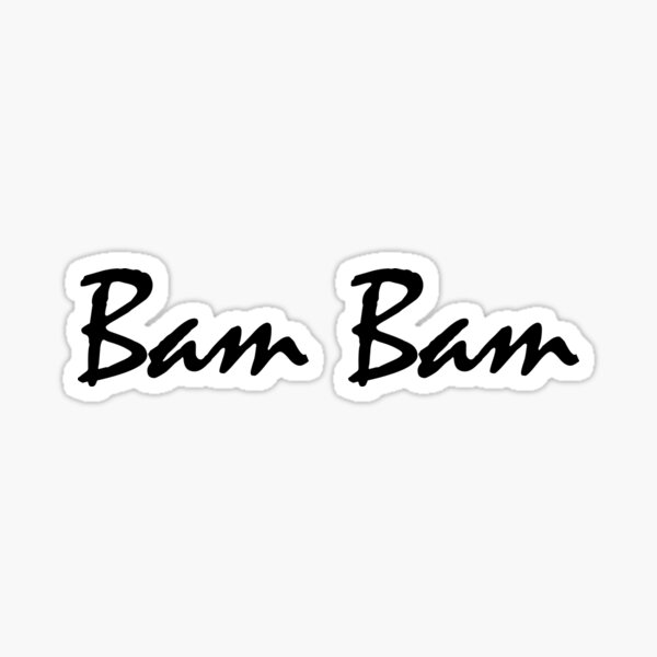 "Bam Bam" Sticker for Sale by Swag Shop | Redbubble