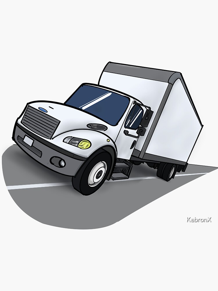 "Black background Box truck" Sticker for Sale by KabronX | Redbubble
