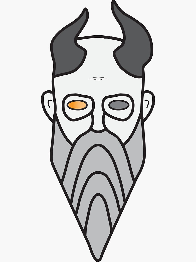 "Mimir" Sticker for Sale by Rayek Krayim | Redbubble