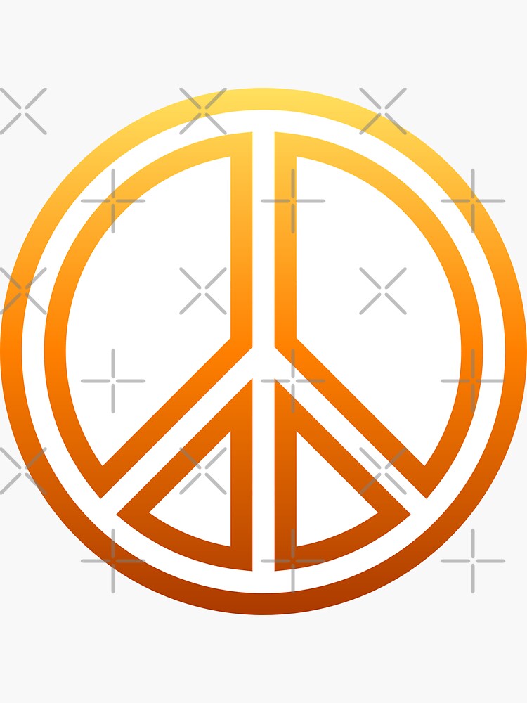 "CND peace symbol - sunset" Sticker by BTCelebration | Redbubble