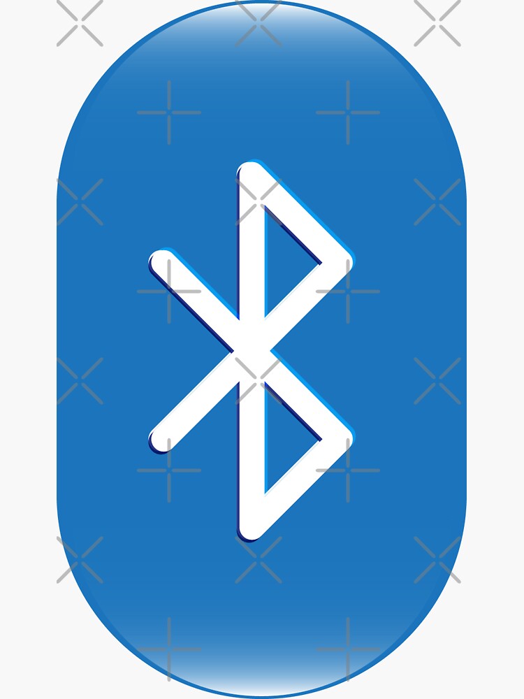 "Bluetooth symbol" Sticker for Sale by ohsomenerd | Redbubble