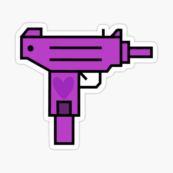 "PINK UZI" Sticker by skkyy1 | Redbubble