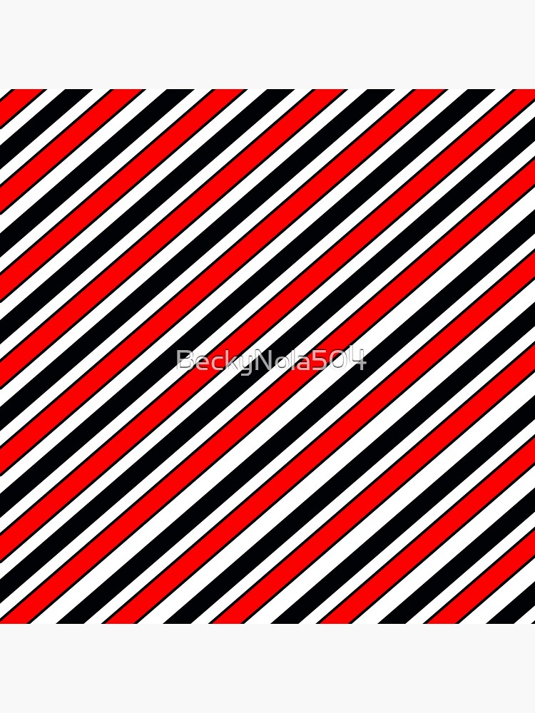 "Team Colors ...Red, black and white" Sticker for Sale by BeckyNola504 ...